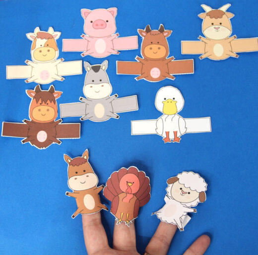 Farm Animal Finger Puppets * Moms and Crafters