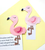 Flamingo Bookmark - Free Template * Moms and Crafters