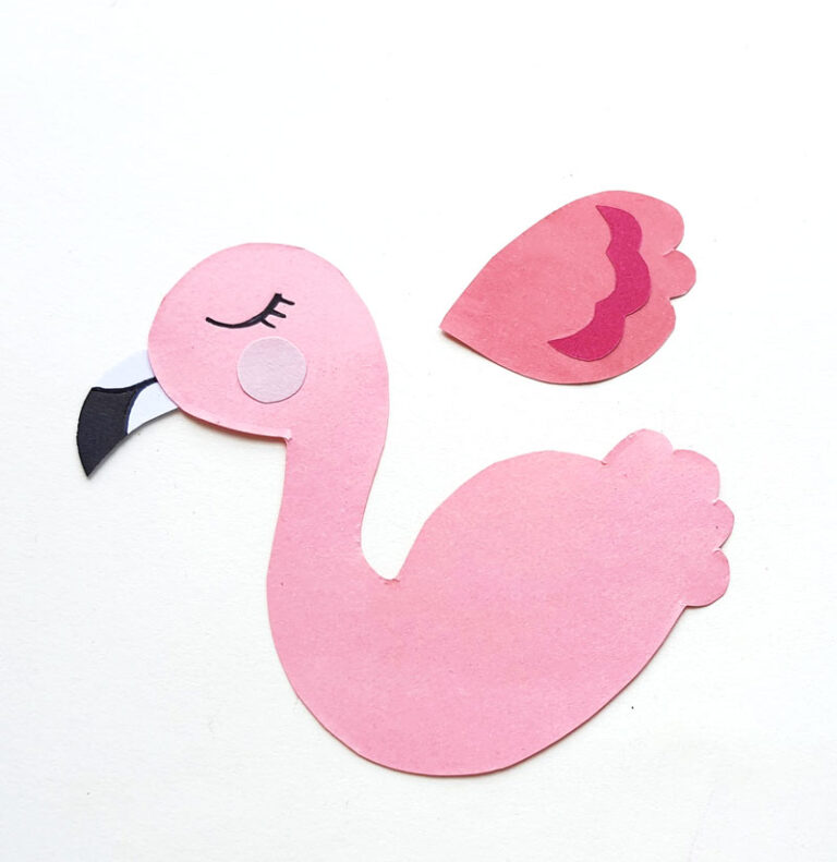 Flamingo Bookmark - Free Template * Moms and Crafters