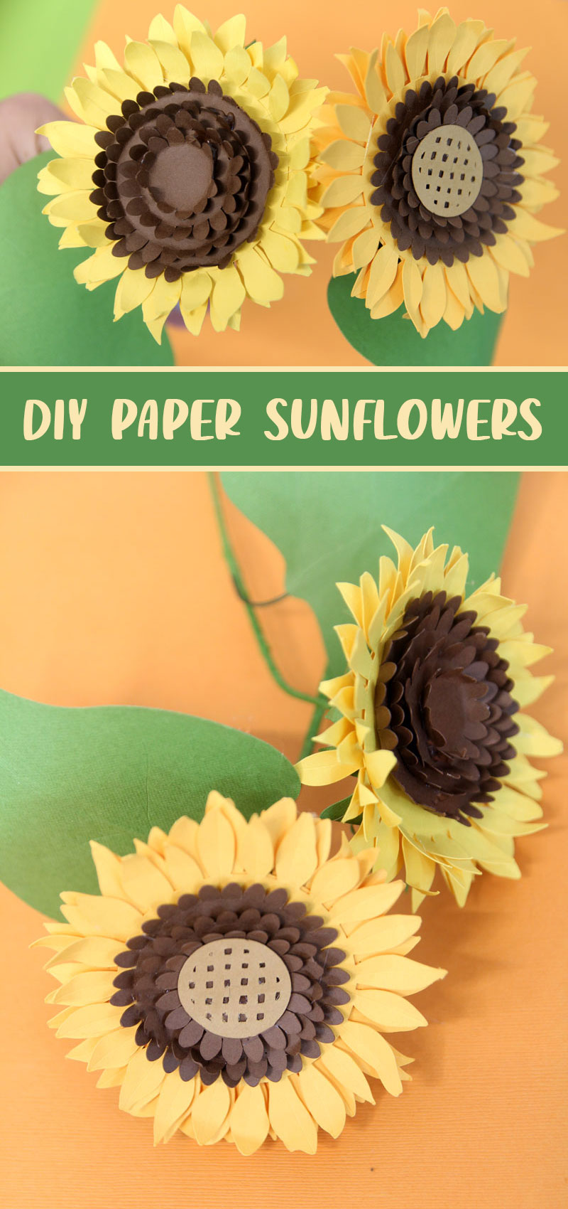 DIY Paper Sunflower Templates * Moms and Crafters