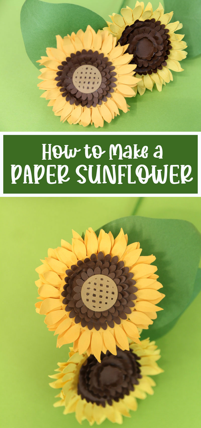 DIY Paper Sunflower Templates * Moms and Crafters