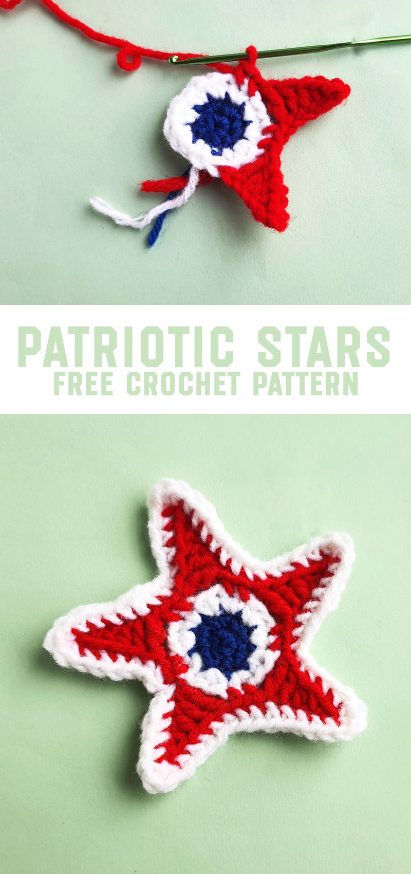 Patriotic Crochet Stars Pattern * Moms and Crafters