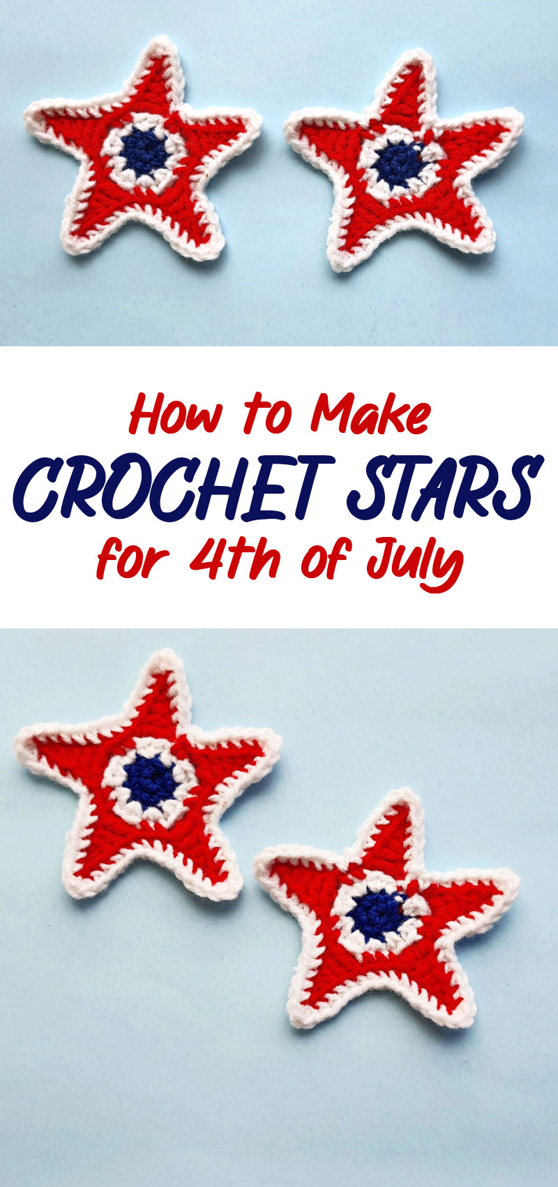 Patriotic Crochet Stars Pattern * Moms and Crafters