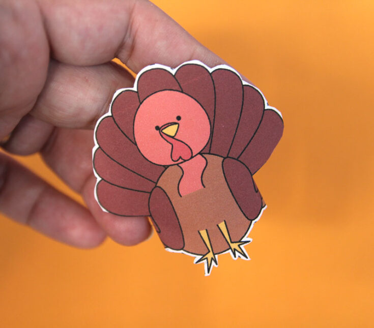 Turkey Finger Puppet Printable * Moms and Crafters