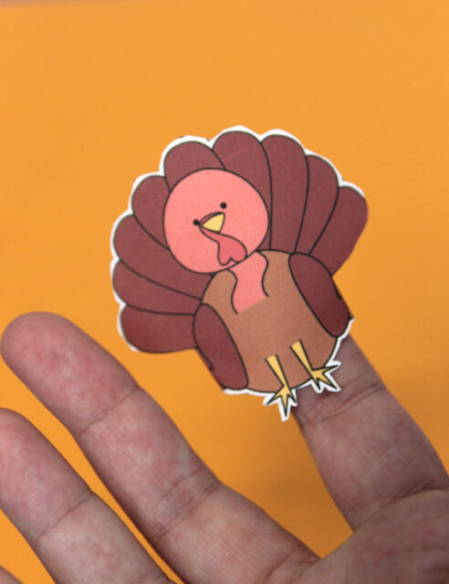 Turkey Finger Puppet Printable * Moms and Crafters