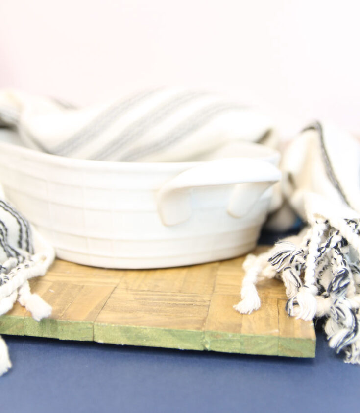 DIY Wood Trivet - Dollar Store Craft * Moms and Crafters