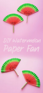 Watermelon Fan Paper Craft * Moms and Crafters