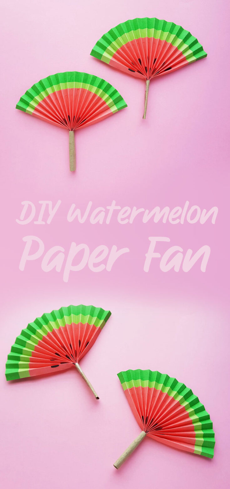 Watermelon Fan Paper Craft * Moms and Crafters