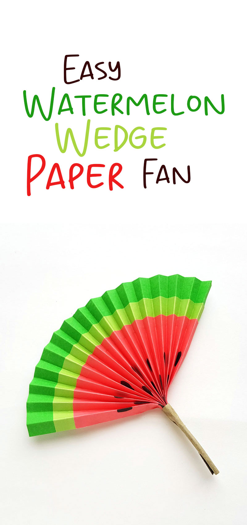 Watermelon Fan Paper Craft * Moms and Crafters