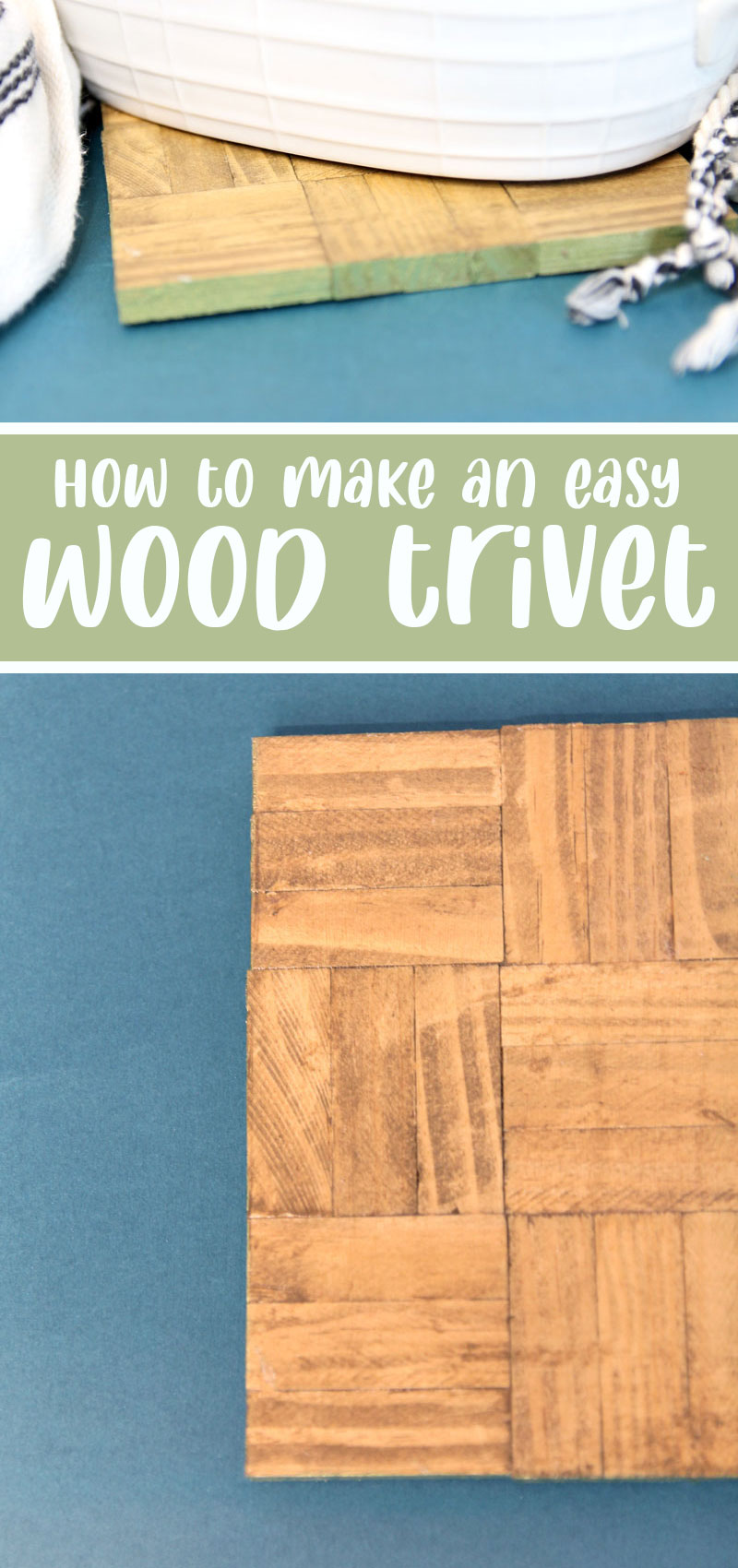 DIY Wood Trivet - Dollar Store Craft * Moms and Crafters