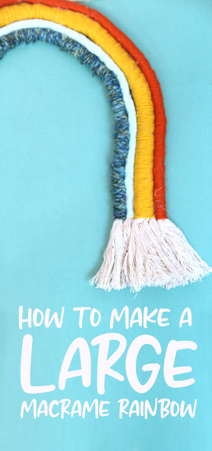 Large Macrame Rainbow Wall Hanging - Rope Rainbow