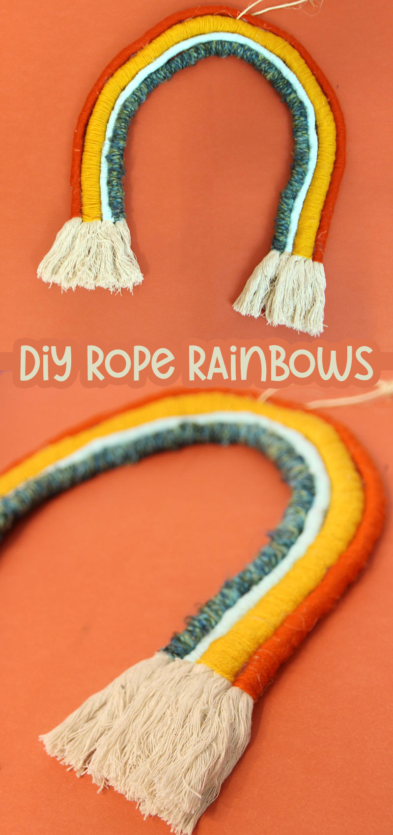 Large Macrame Rainbow Wall Hanging - Rope Rainbow