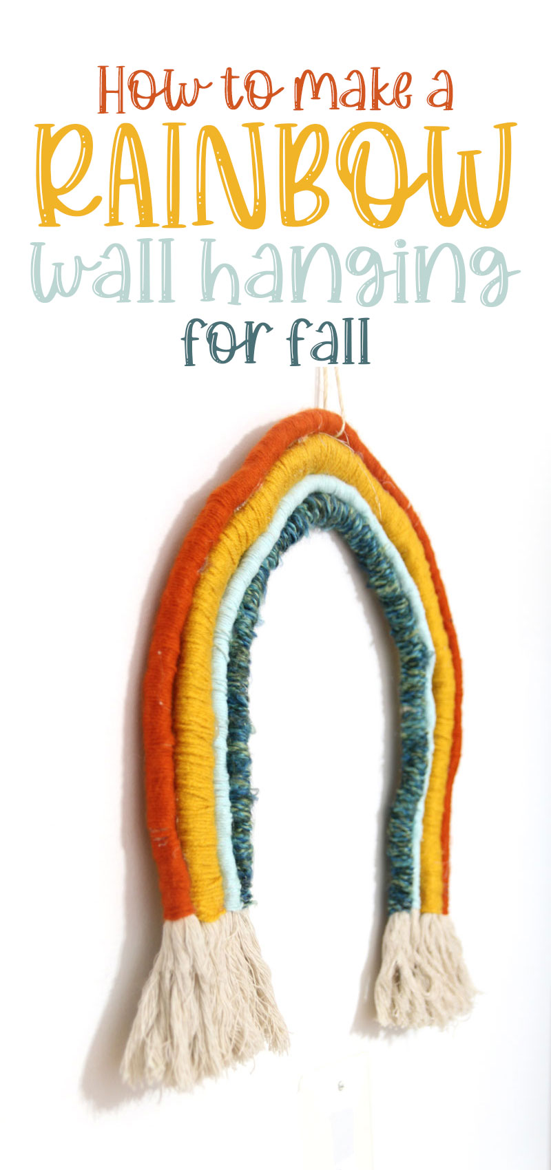 Large Macrame Rainbow Wall Hanging - Rope Rainbow