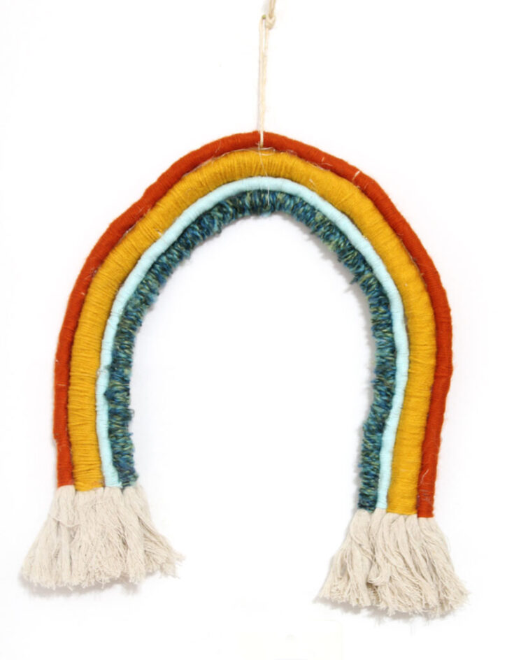 Large Macrame Rainbow Wall Hanging - Rope Rainbow
