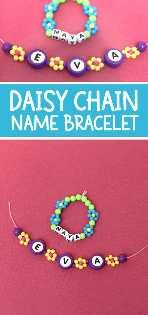 Daisy Chain Beaded Bracelets + Your Name! * Moms and Crafters