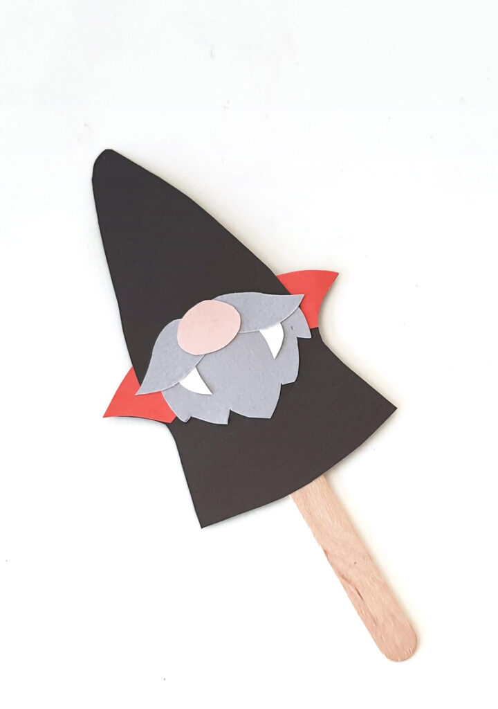 Vampire Puppet - Gnome Craft for Halloween - Free Template