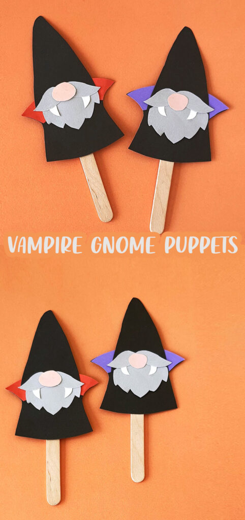 Vampire Puppet - Gnome Craft for Halloween - Free Template