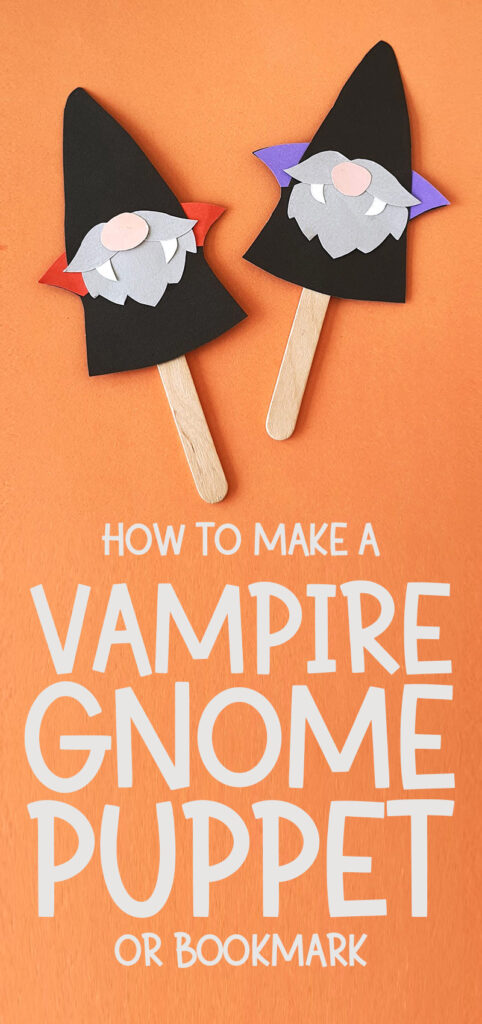 Vampire Puppet - Gnome Craft for Halloween - Free Template