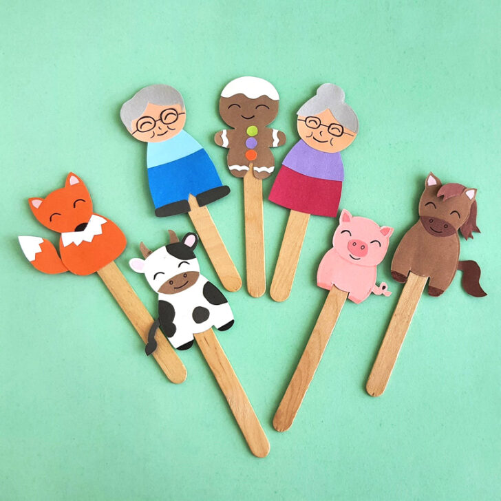 Gingerbread Man Puppets Templates * Moms and Crafters