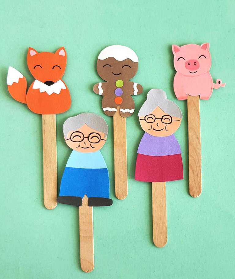 Gingerbread Man Puppets Templates * Moms and Crafters