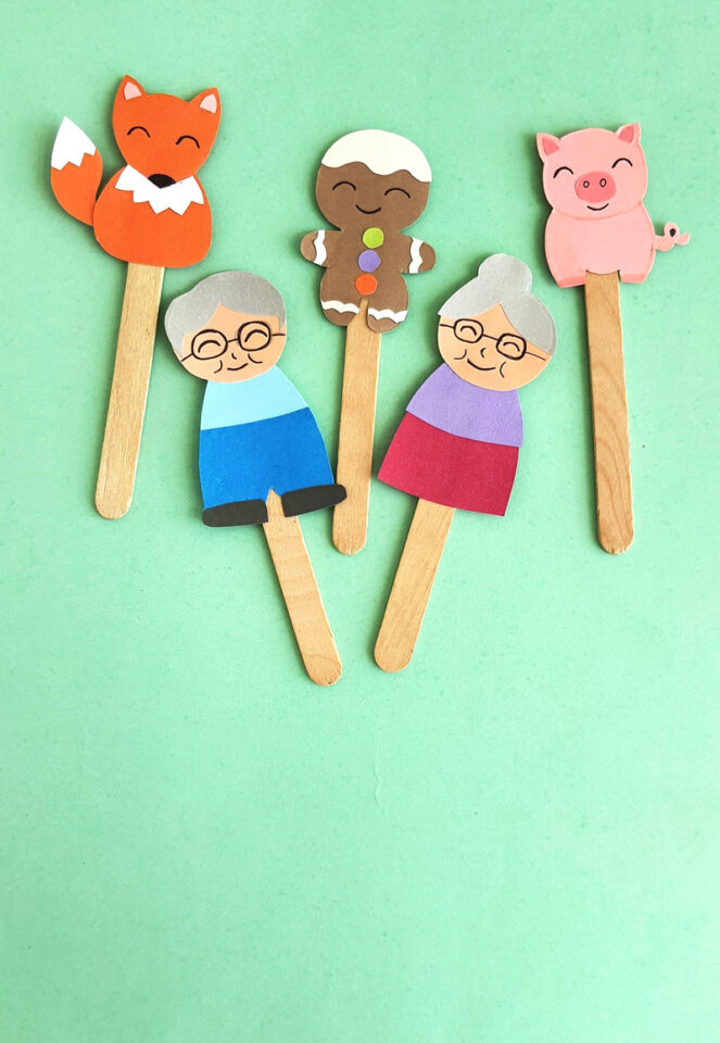 Gingerbread Man Puppets Templates * Moms and Crafters