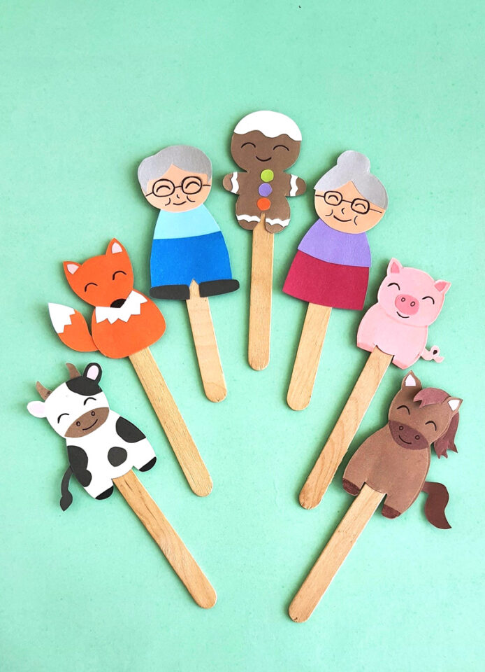 Gingerbread Man Puppets Templates * Moms and Crafters