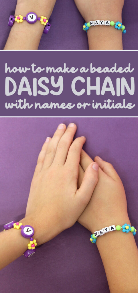 Daisy Chain Beaded Bracelets + Your Name! * Moms and Crafters