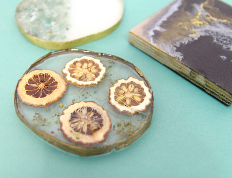 DIY Epoxy Resin Coasters * Moms and Crafters