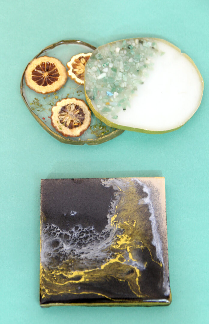 DIY Epoxy Resin Coasters * Moms and Crafters