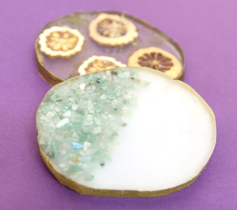 DIY Epoxy Resin Coasters * Moms and Crafters