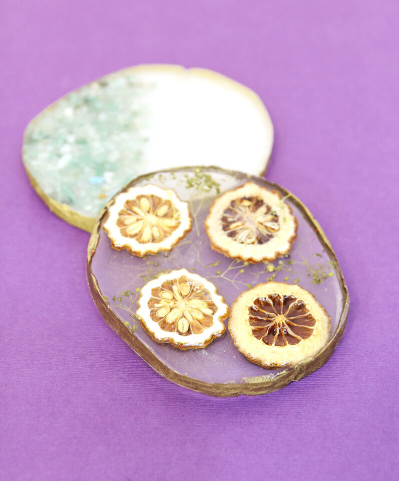 DIY Epoxy Resin Coasters * Moms and Crafters