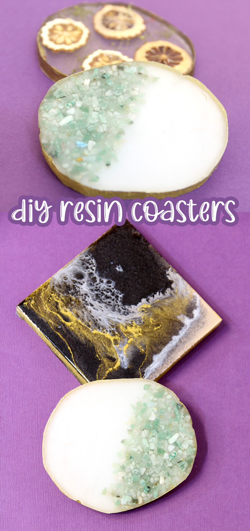 DIY Epoxy Resin Coasters * Moms and Crafters