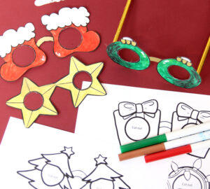 Glasses Paper Craft for Christmas * Moms and Crafters