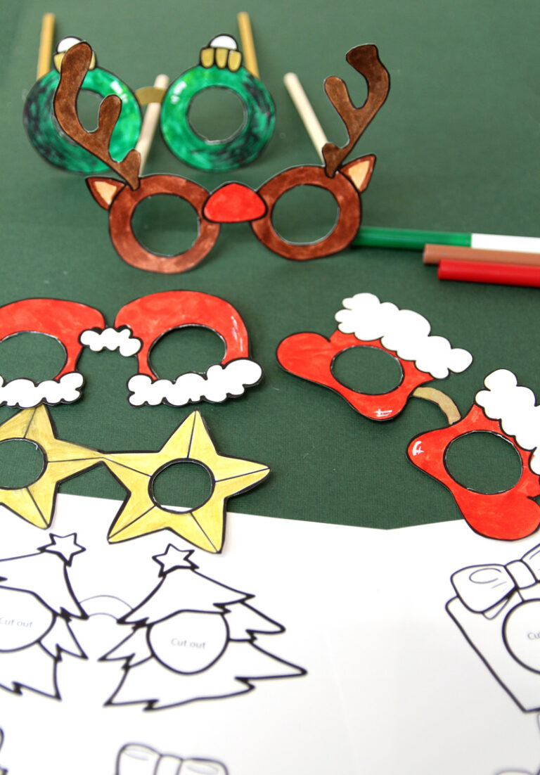 Glasses Paper Craft for Christmas * Moms and Crafters