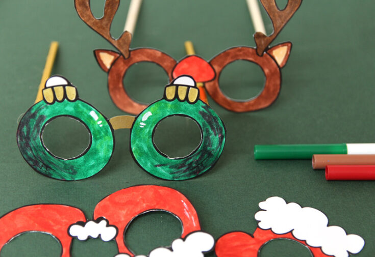Glasses Paper Craft for Christmas * Moms and Crafters