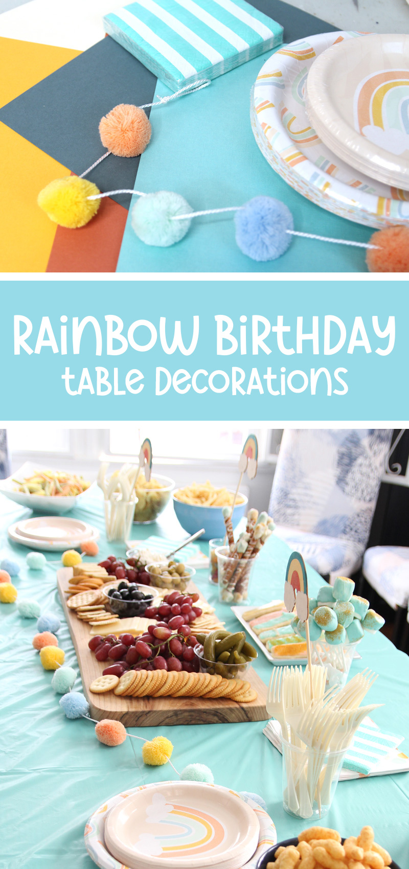 Rainbow Birthday Party Decorating Ideas * Moms and Crafters