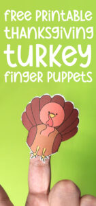 Turkey Finger Puppet Printable * Moms and Crafters
