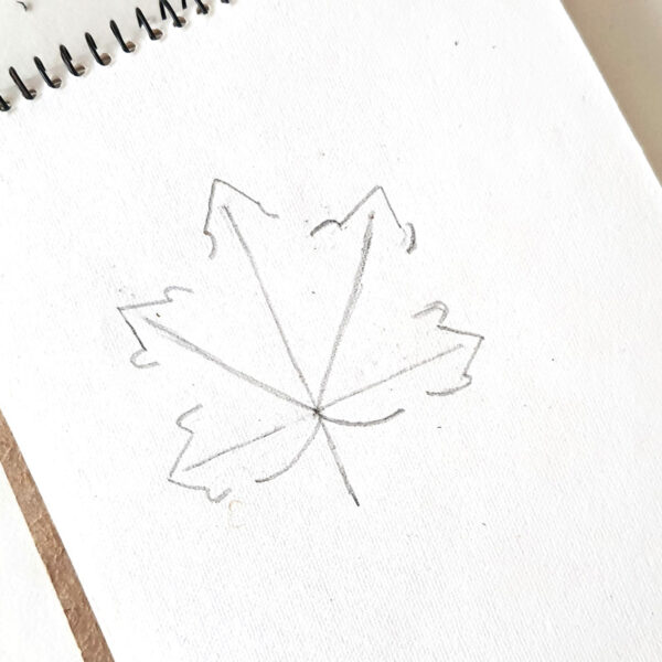 How to Draw a Simple Maple Leaf * Moms and Crafters