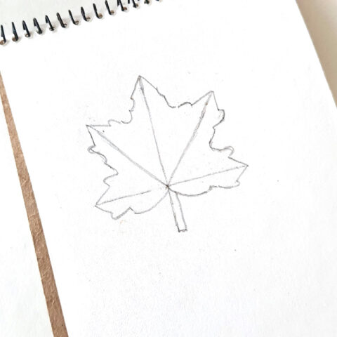 How to Draw a Simple Maple Leaf * Moms and Crafters