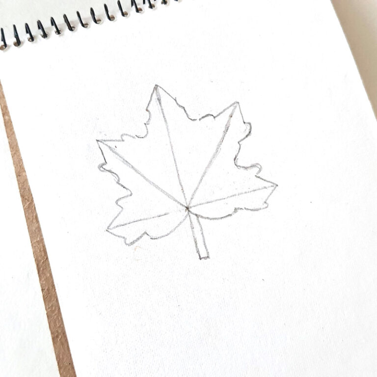 How to Draw a Simple Maple Leaf * Moms and Crafters