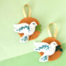 Felt Dove Ornament - Free Pattern * Moms and Crafters
