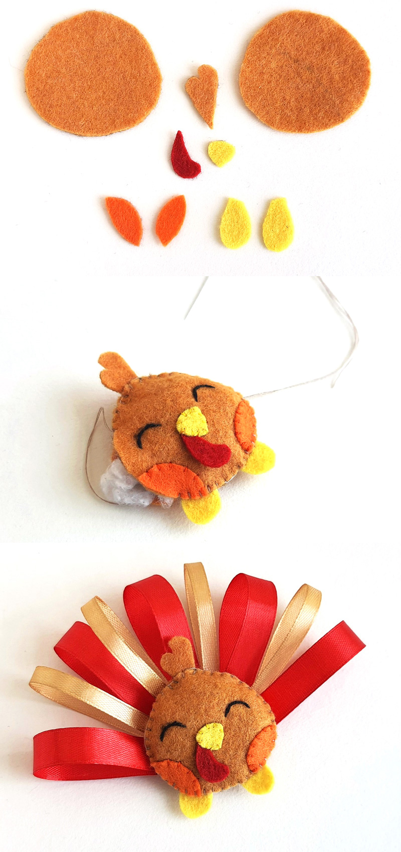 Felt Turkey Pattern & Plushie Craft * Moms and Crafters