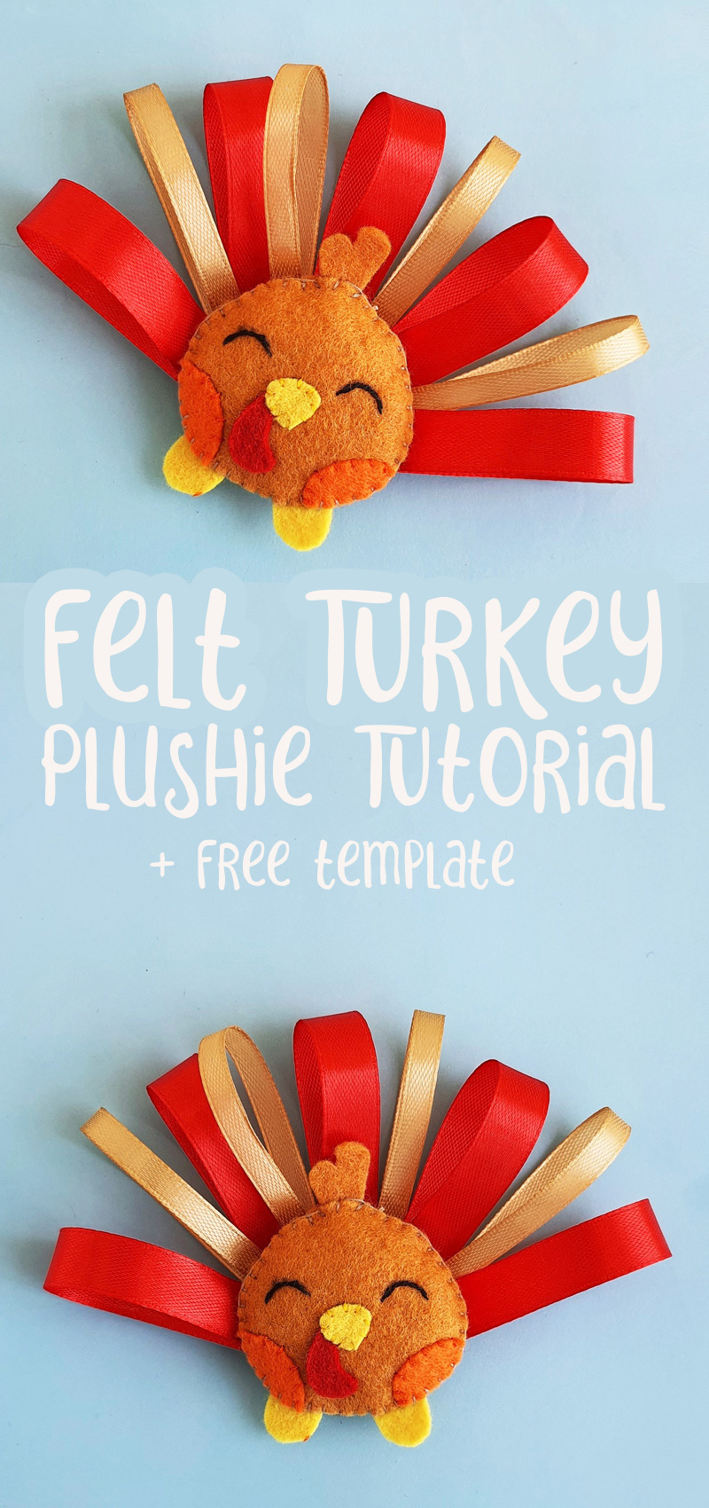 Felt Turkey Pattern & Plushie Craft * Moms and Crafters