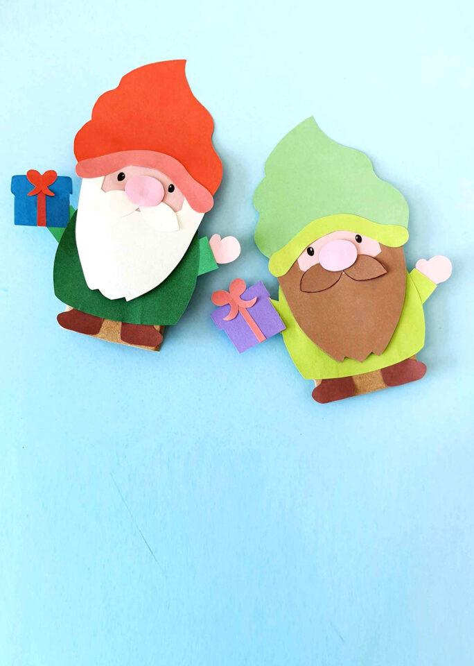 Gnome Puppet Craft - Paper Bag Puppet Template