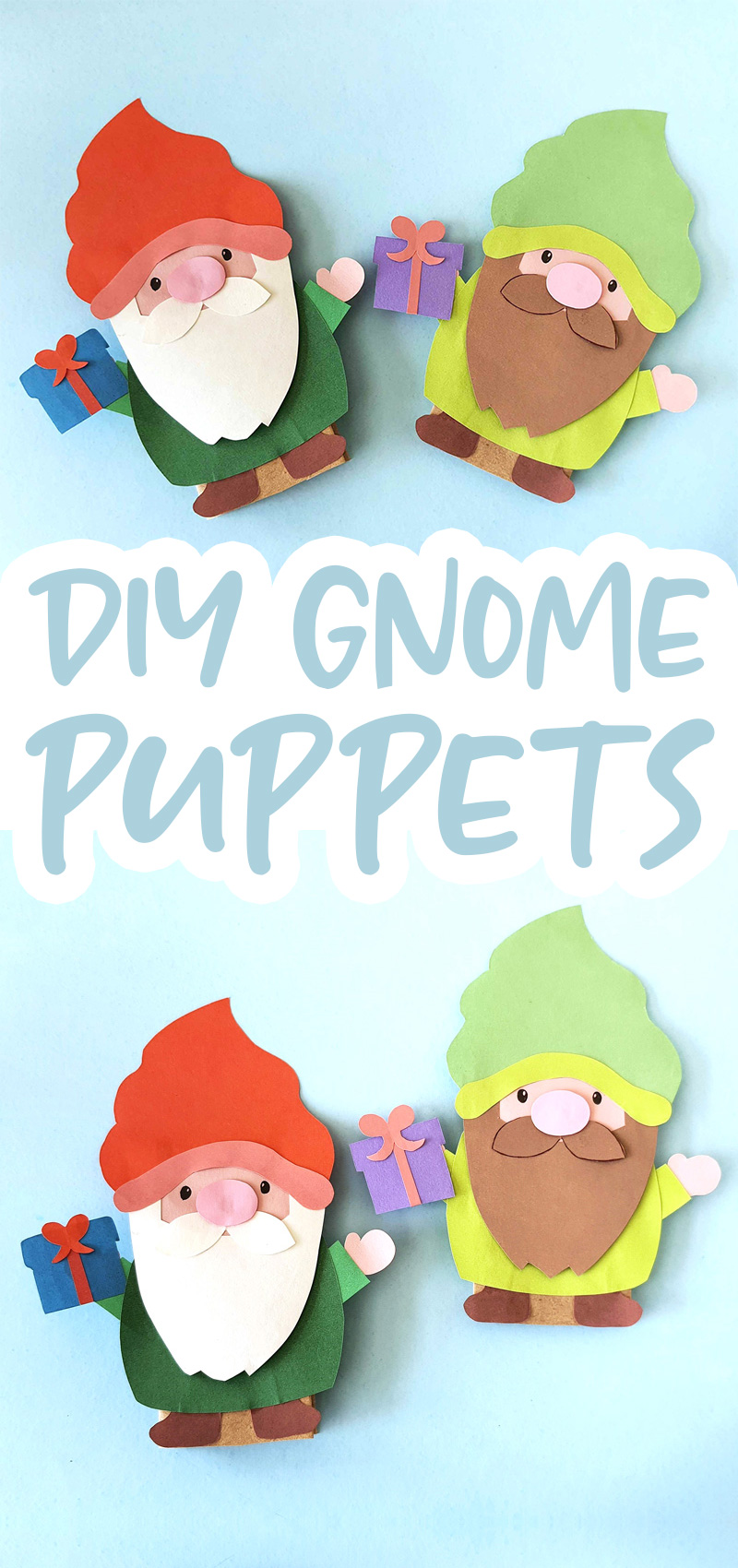 Gnome Puppet Craft - Paper Bag Puppet Template