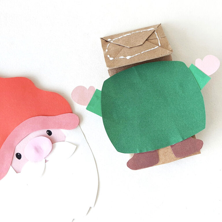 Gnome Puppet Craft - Paper Bag Puppet Template