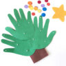 Handprint Christmas Tree Craft * Moms and Crafters