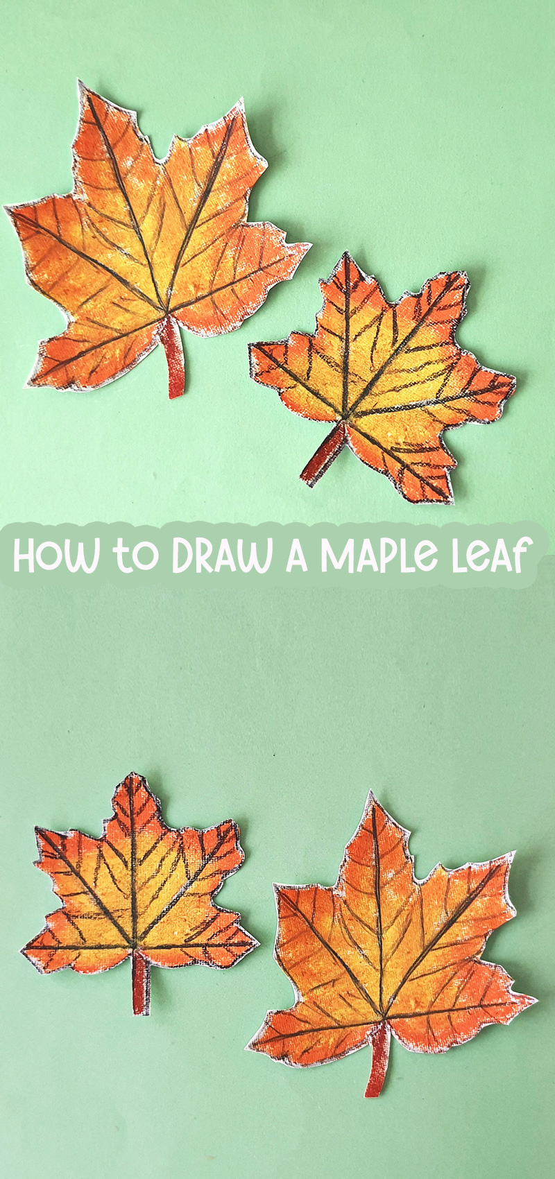 How to Draw a Simple Maple Leaf * Moms and Crafters