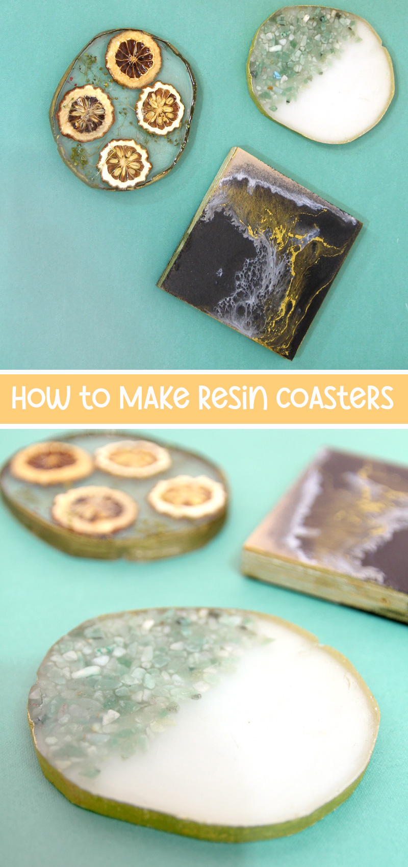 DIY Epoxy Resin Coasters * Moms and Crafters