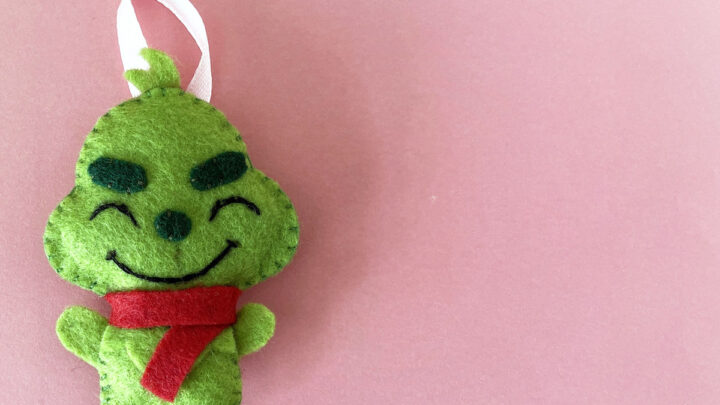 Felt Grinch Ornament Template * Moms and Crafters